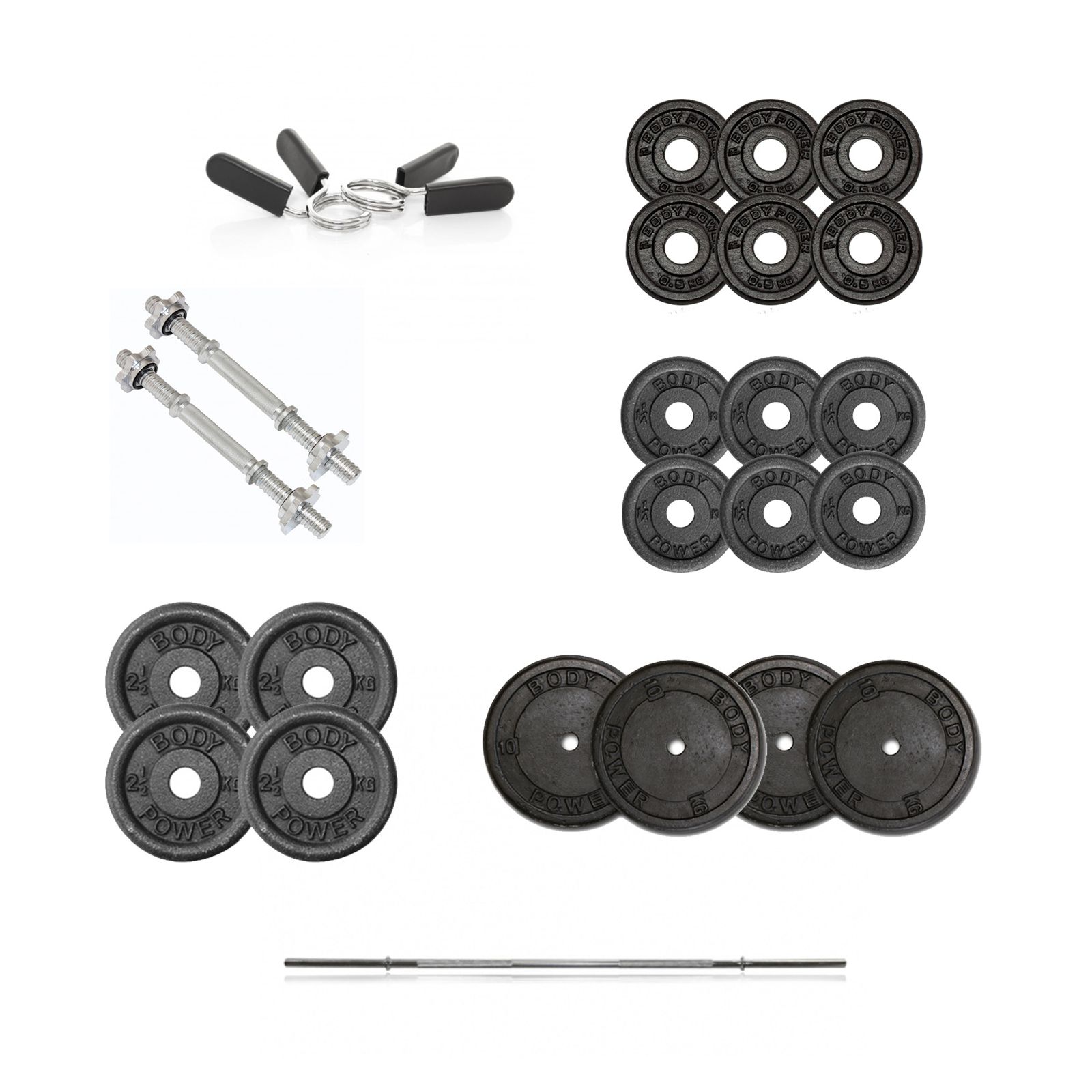 Body Power 70kg 5ft Combi Standard Weight Set